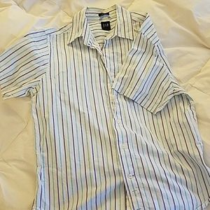 GAP | Shirts | Striped Short Sleeved Gap Button Up | Poshmark